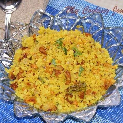 Kanda Batata Poha | Flattened Rice Cooked With Potato And Onion - My ...