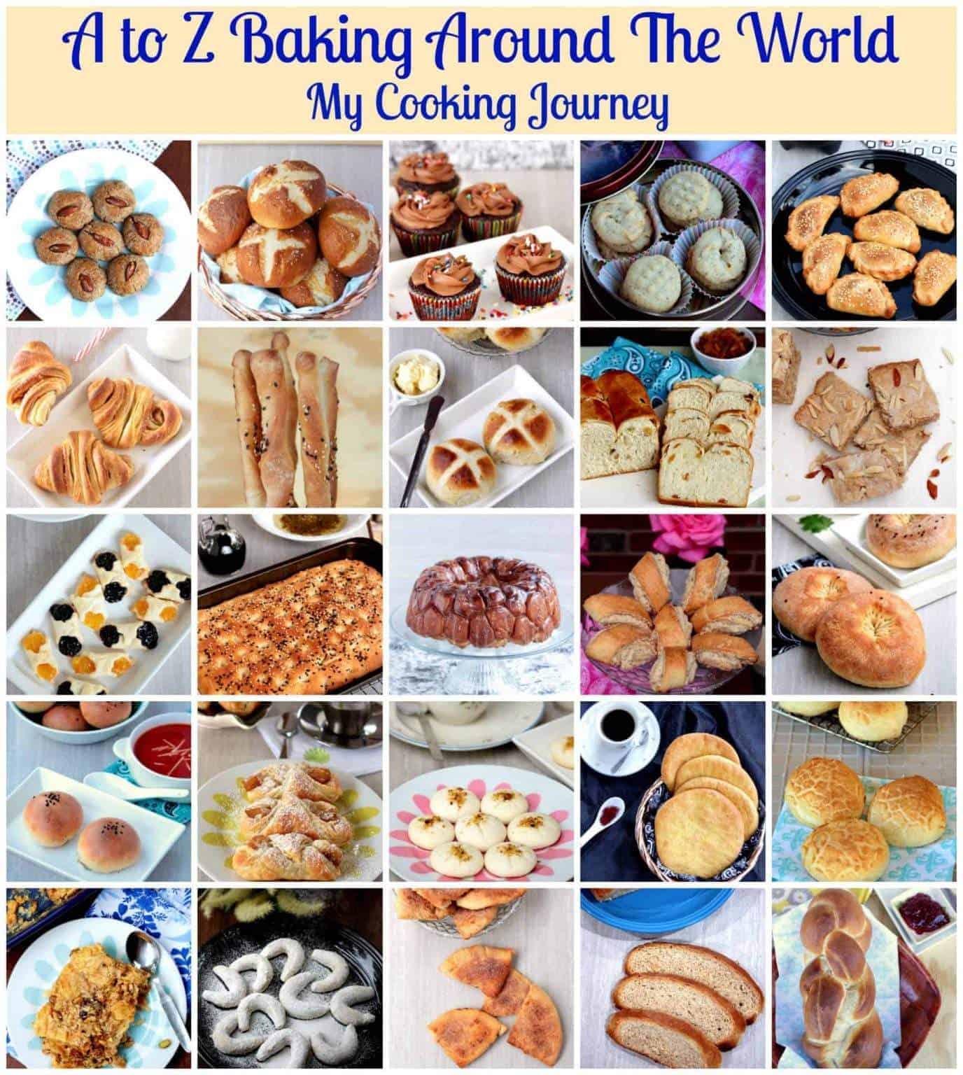 Recap of A-Z Baking Around the World - My Cooking Journey
