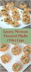 Savory Phyllo Cups Recipe - Mexican Flavored Appetizer