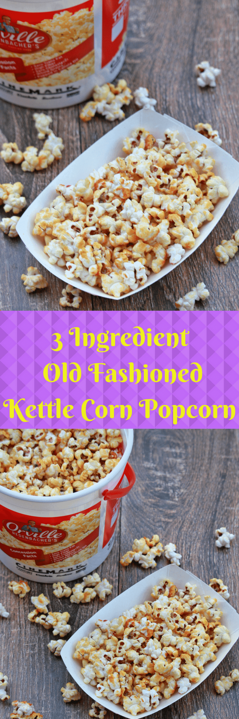 3 Ingredient Old Fashioned Kettle Corn Popcorn - My Cooking Journey