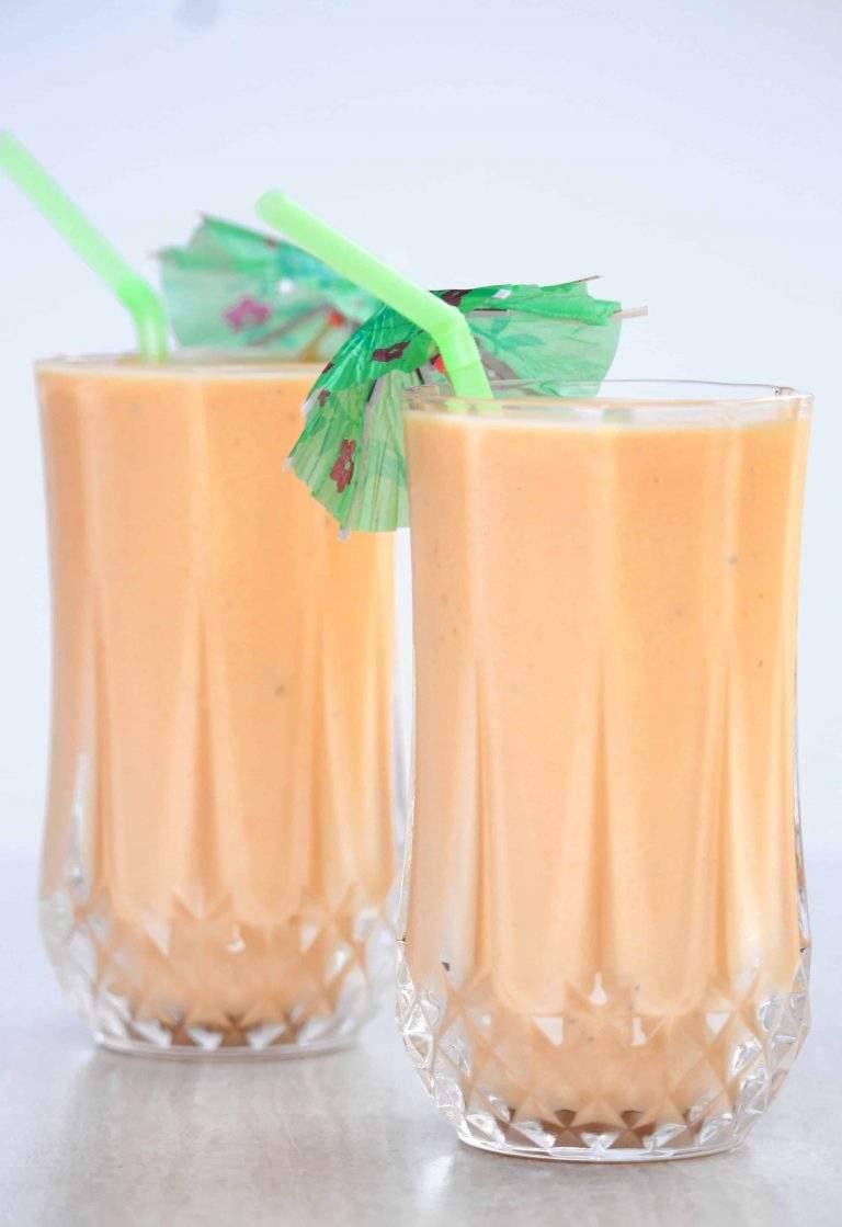 Papaya Lassi | Papaya Yogurt Smoothie Recipe - My Cooking Journey