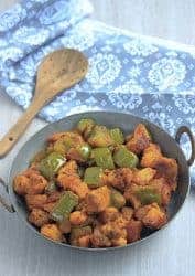 Potato Bell Pepper Stir Fry | Aloo Capsicum Curry - My Cooking Journey