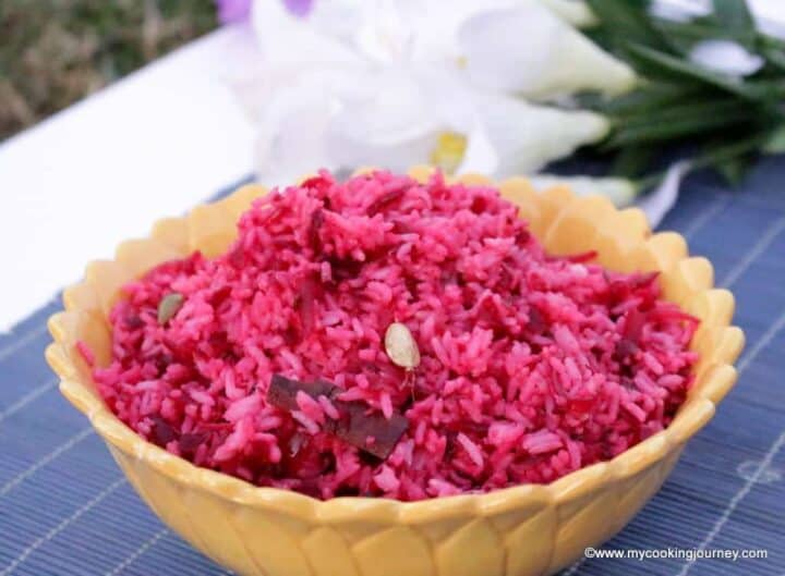 Beetroot Rice | Beetroot Pulao - My Cooking Journey