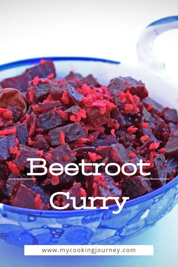 Beetroot Curry | Beetroot Poriyal with Coconut - My Cooking Journey