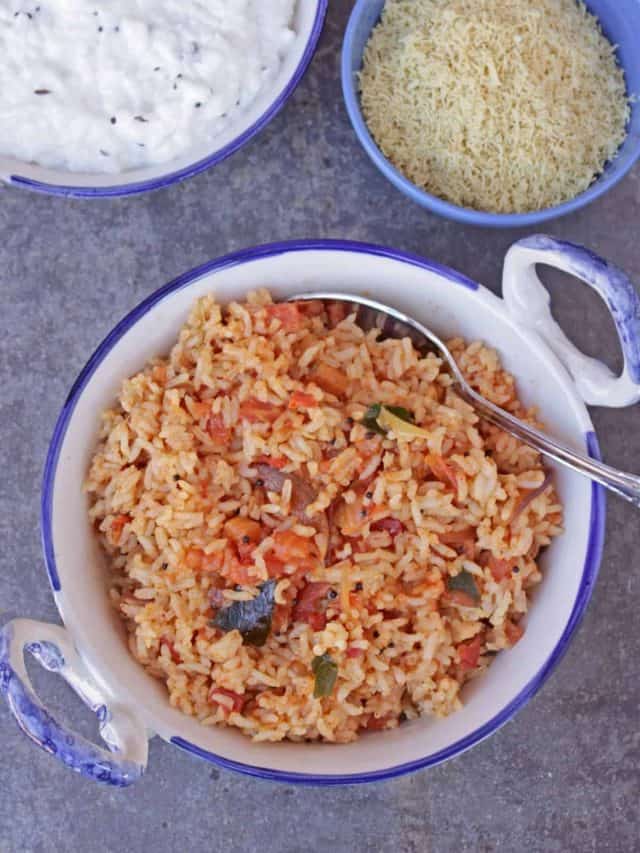 Thakkali Sadam | Tomato Rice Recipe - My Cooking Journey