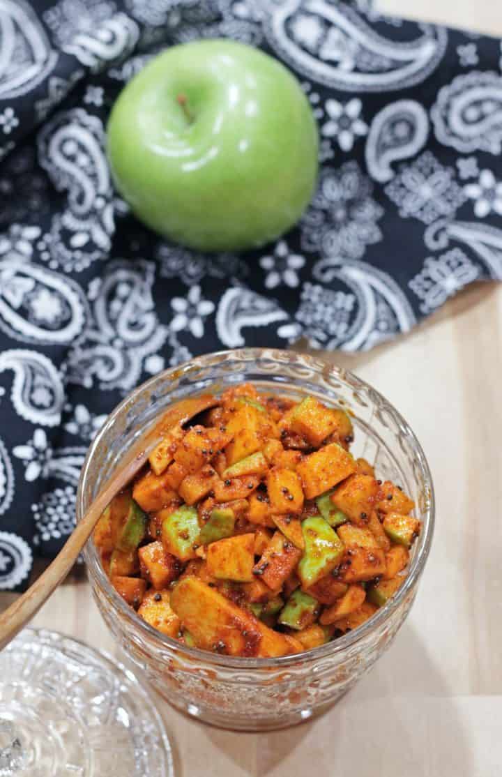 Instant Green Apple Pickle - My Cooking Journey