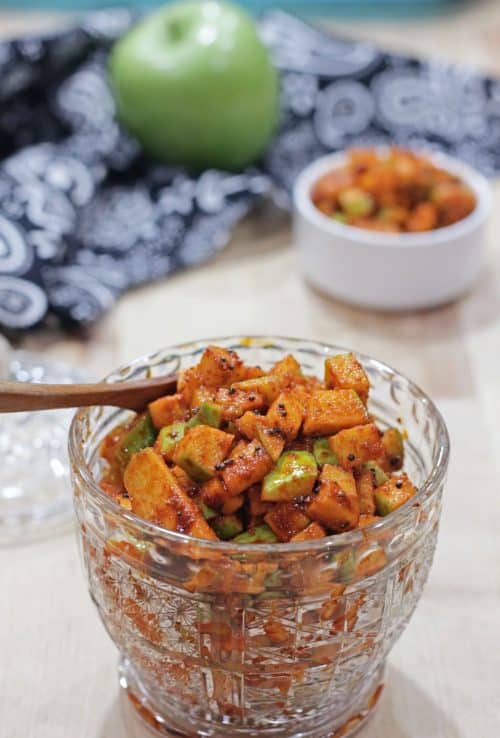 Instant Green Apple Pickle - My Cooking Journey