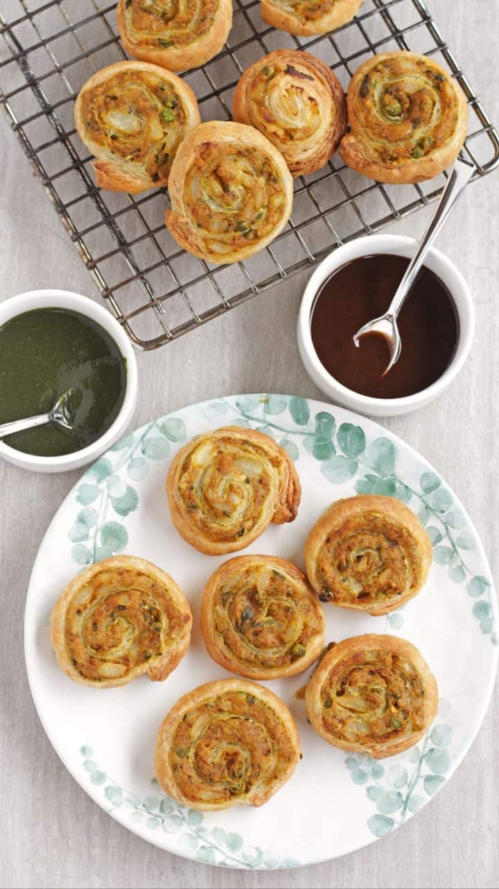 Samosa Pinwheels | Air fryer and Baked - My Cooking Journey