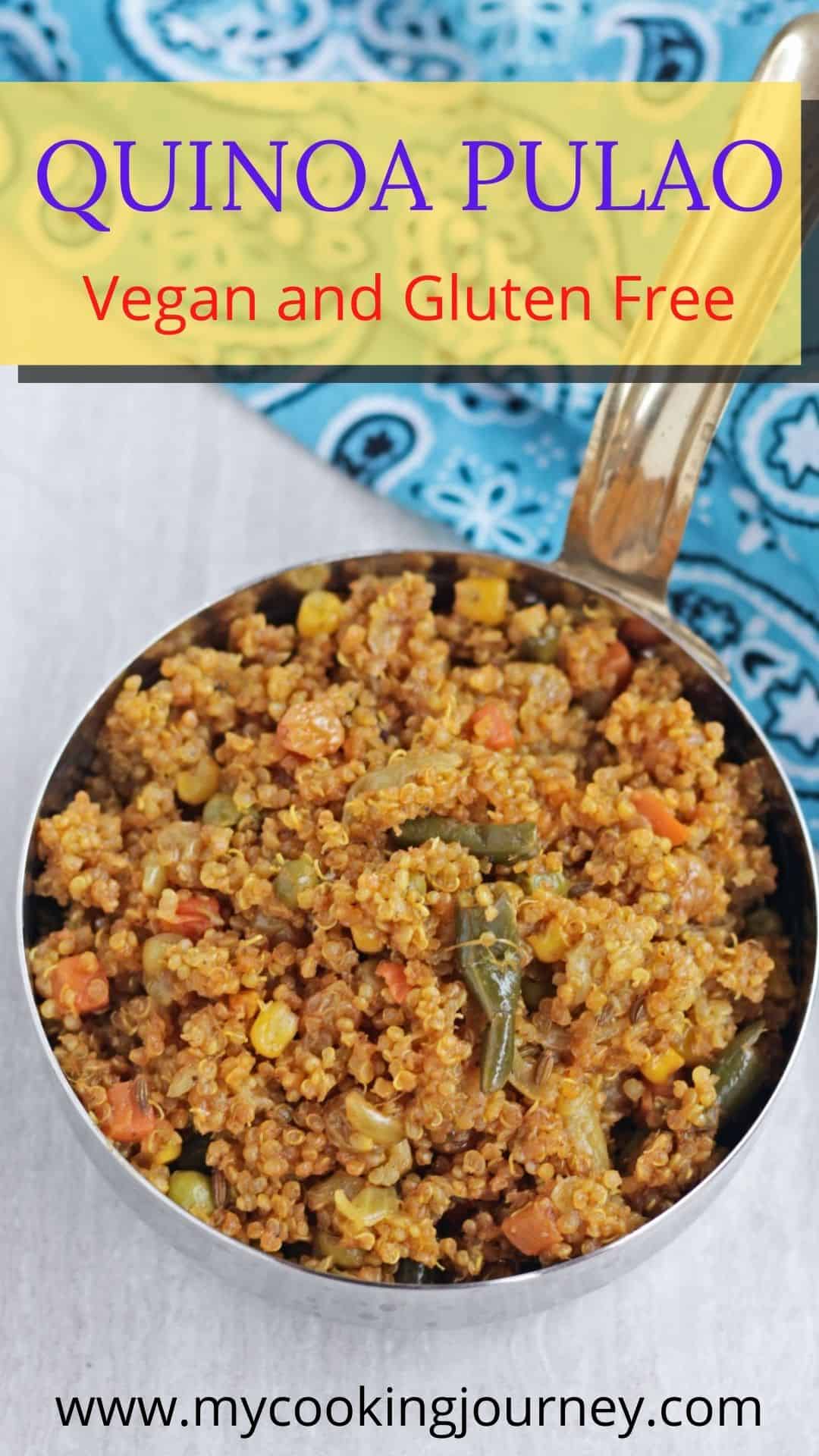 Quinoa Pulao Recipe | Vegetable Quinoa Pulav - My Cooking Journey