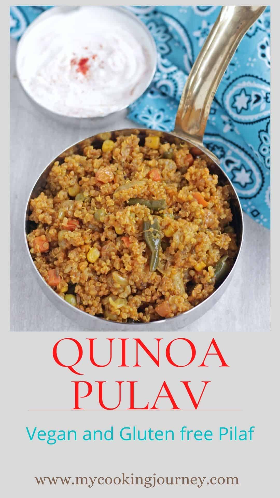 Quinoa Pulao Recipe | Vegetable Quinoa Pulav - My Cooking Journey